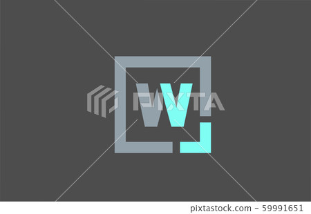 grey letter W alphabet logo design icon for - Stock Illustration ...