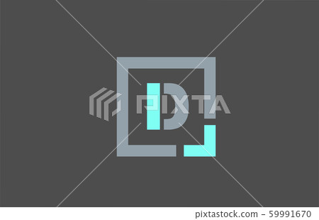 grey letter D alphabet logo design icon for - Stock Illustration ...
