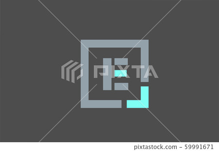 grey letter E alphabet logo design icon for - Stock Illustration ...