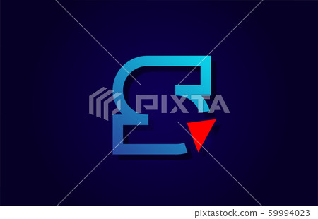 red and blue letter S alphabet logo design icon - Stock Illustration ...