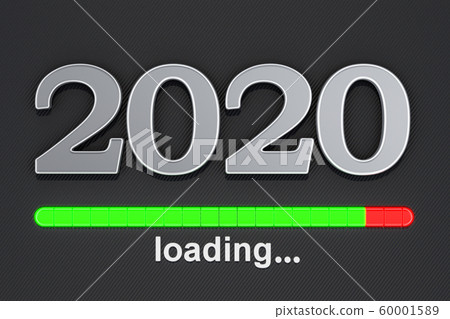 New Year 2020, loading concept. 3D rendering-插圖素材 [60001589] - PIXTA圖庫
