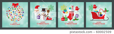 Santa claus, christmas tree and christmas elements - Stock Illustration ...