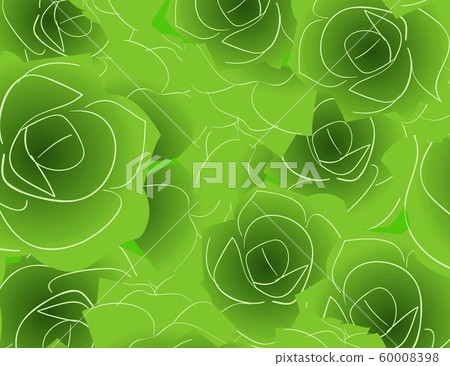 green roses pattern background-插圖素材 [60008398] - PIXTA圖庫