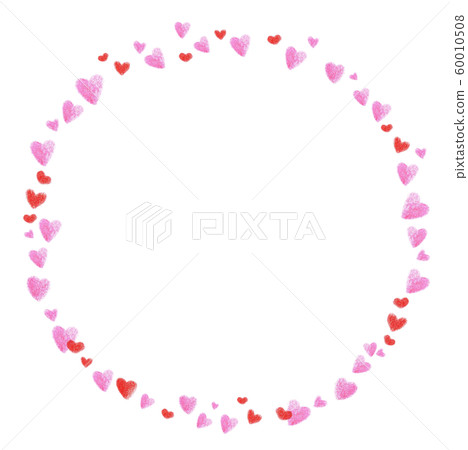 Heart frame colored pencil drawing - Stock Illustration [60010508] - PIXTA
