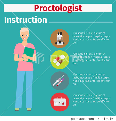 Medical equipment instruction for proctologist - Stock Illustration ...