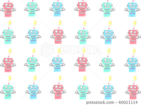 3-color robot pattern - Stock Illustration [60021114] - PIXTA