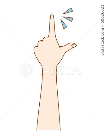 Hand of a woman pointing her finger toward the... - Stock Illustration ...
