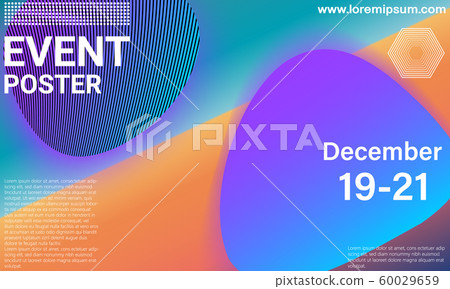 Event poster. Color elements.Vector illustration. - Stock Illustration ...