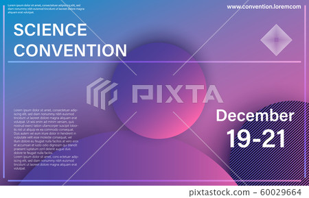 Conference design template. Colorful cover. Vector - Stock Illustration ...