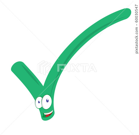 tick cartoon isolated on white background - Stock Illustration ...