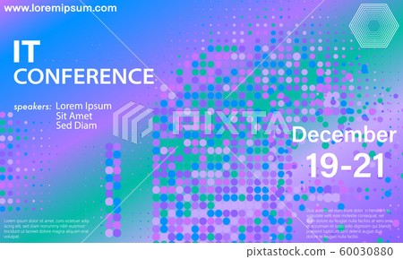 Conference design template. Colorful cover. Vector - Stock Illustration ...