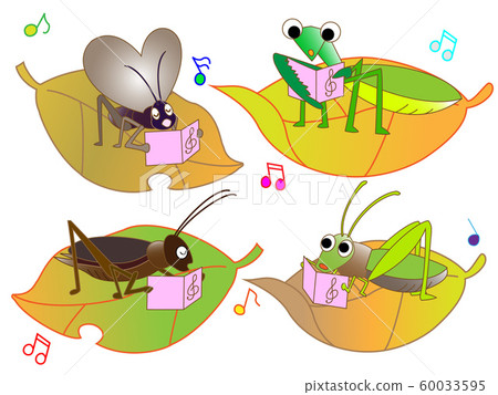 Insect concert in autumn - Stock Illustration [60033595] - PIXTA