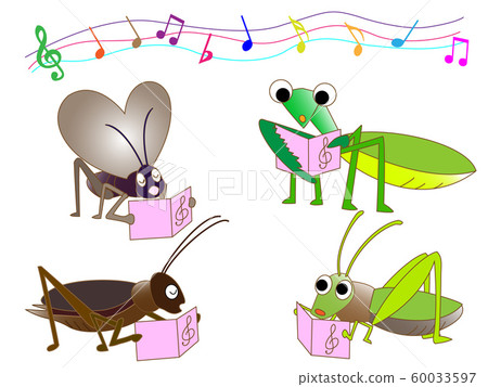 Insect concert in autumn - Stock Illustration [60033597] - PIXTA