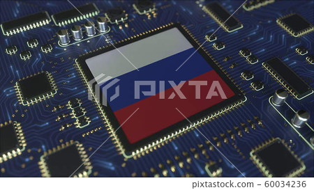 National flag of Russia on the operating... - Stock Illustration ...