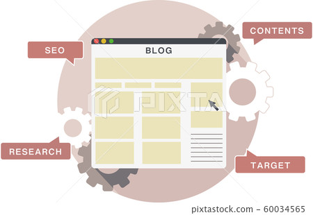Internet business / Blog management - Stock Illustration [60034565] - PIXTA