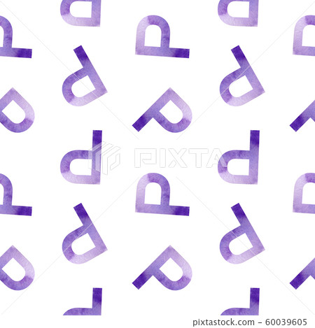 Seamless pattern with letters - Stock Illustration [60039605] - PIXTA