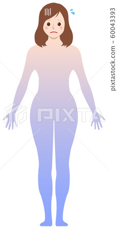 Women's coldness / coldness of the body /... - Stock Illustration ...