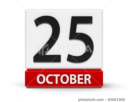Cubes calendar 25th October - Stock Illustration [60061908] - PIXTA