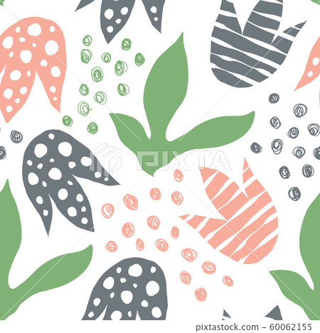 Vector Seamless Abstract Floral Pattern - Stock Illustration [60062155 ...
