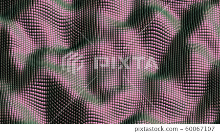 Abstract Morphing Surface Made of Spheres - 3D...-插圖素材 [60067107] - PIXTA圖庫