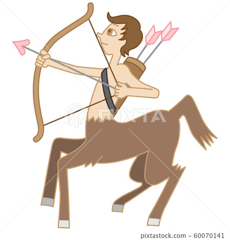 Illustration of a Centaur Boy Pulling a Bow - Stock Illustration ...