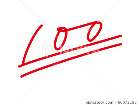 100 points perfect score - Stock Illustration [60072188] - PIXTA