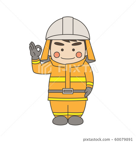 Firefighter ok - Stock Illustration [60079891] - PIXTA