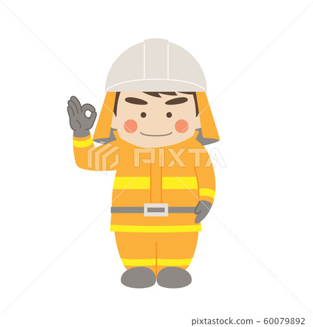 Firefighter ok - Stock Illustration [60079892] - PIXTA