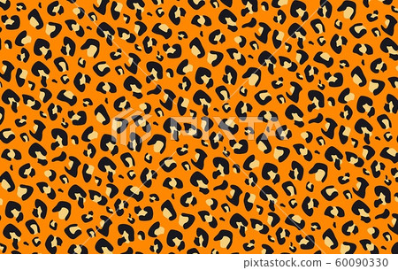 leopard seamless pattern on orange background. - Stock Illustration ...