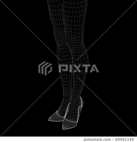 Wire frame female legs beautiful legs... - Stock Illustration [60091148 ...