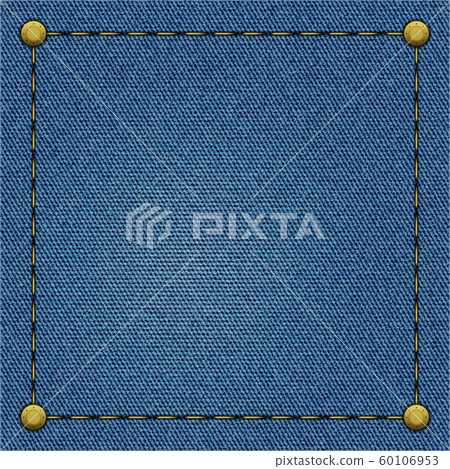 Frame on a blue denim background - Stock Illustration [60106953] - PIXTA