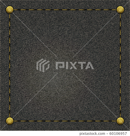 Frame on a brown denim background - Stock Illustration [60106957] - PIXTA
