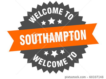 Southampton sign. welcome to Southampton orange - Stock Illustration ...
