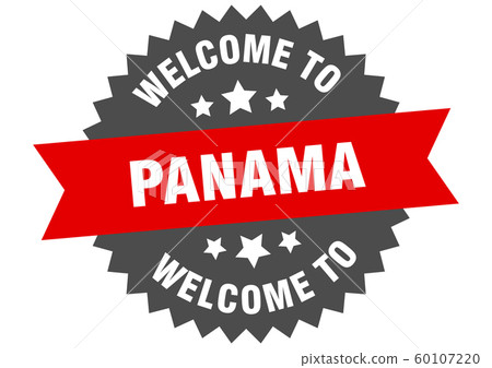 Panama sign. welcome to Panama red sticker - Stock Illustration ...