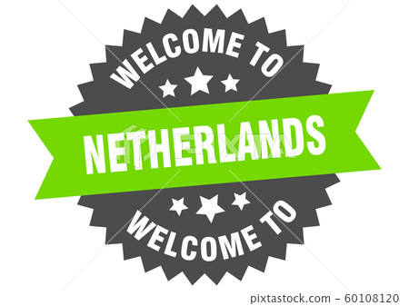 Netherlands sign. welcome to Netherlands green - Stock Illustration ...