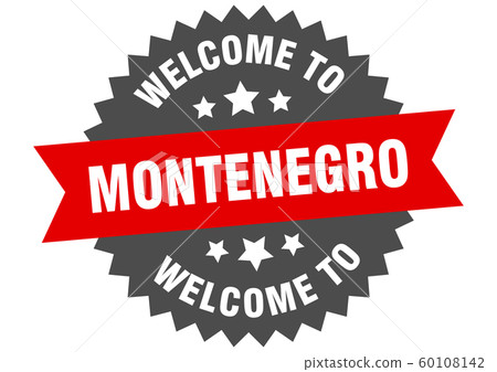 Montenegro sign. welcome to Montenegro red sticker - Stock Illustration ...