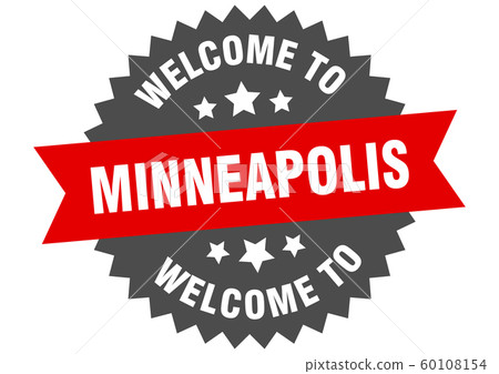 Minneapolis sign. welcome to Minneapolis red - Stock Illustration ...