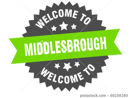 Middlesbrough sign. welcome to Middlesbrough green - Stock Illustration ...