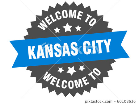 Kansas City sign. welcome to Kansas City blue - Stock Illustration ...