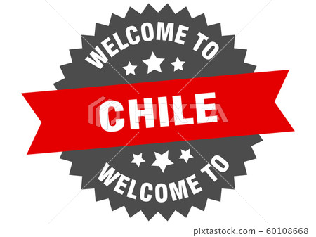Chile sign. welcome to Chile red sticker - Stock Illustration [60108668 ...
