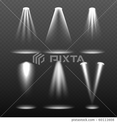 White stage lights. Environment bright and... - Stock Illustration ...