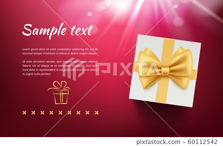 Holiday banner with gift boxes. Placard with... - Stock Illustration ...