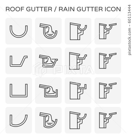roof gutter icon - Stock Illustration [60113444] - PIXTA