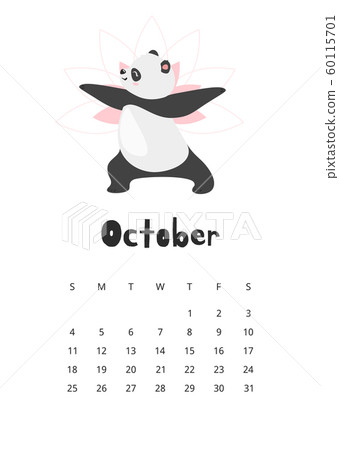 Cartoon Calendar October