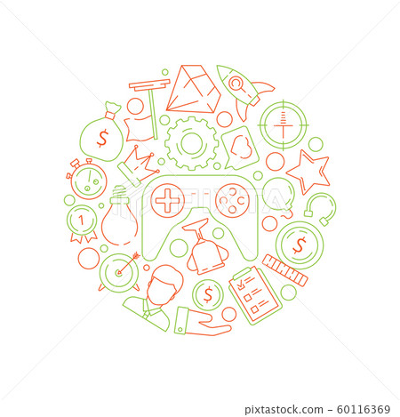 Gamification background. Gamification business... - Stock Illustration ...