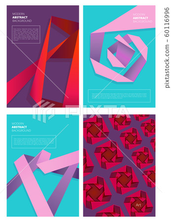 Abstract magazine covers. Modern colored shapes... - Stock Illustration ...