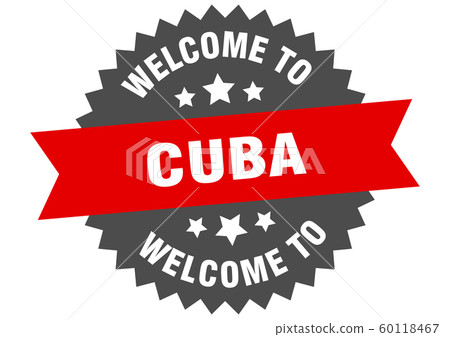 Cuba sign. welcome to Cuba red sticker-插圖素材 [60118467] - PIXTA圖庫