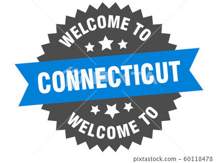 Connecticut sign. welcome to Connecticut blue - Stock Illustration ...