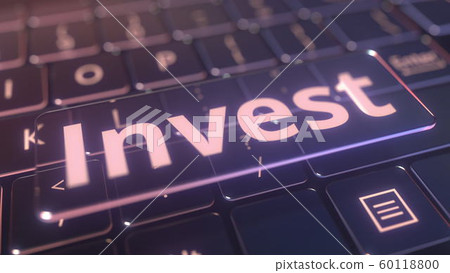 Futuristic computer keyboard and transparent... - Stock Illustration ...
