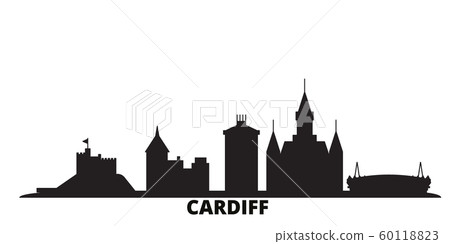 Cardiff Skyline Outline